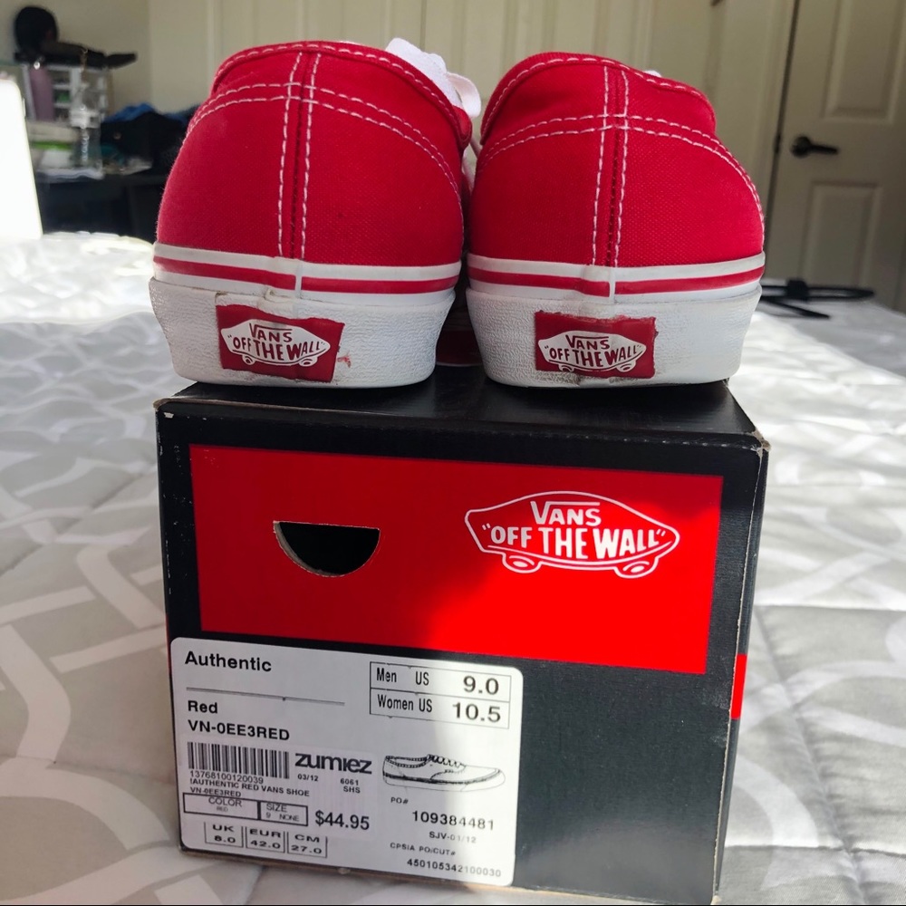 Red Authentic Vans Original - Gem